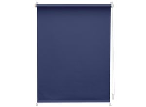 4250434156002 - Seitenzugrollo ORIGINAL Uni Rollo Rollos Gr 150 cm stufenlos positionierbar 100 cm blau (blau weiß) Verdunkelungsrollos mit Klemmträger und Farbbeschichtung - für Fenster Türen Klemmfix