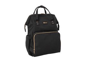 3801108020207 - Kikkaboo Wickeltasche Siena Rucksack Wickelunterlage Grifflänge einstellbar schwarz