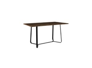 4251942211771 - Byliving - Esstisch Talea   Moderner Küchentisch in Old-Wood-Optik   Gestell Metall schwarz pulverbeschichtet   Großer Esstisch   b 140 h 76 t 90 cm