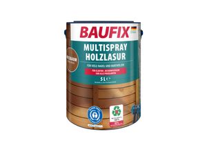 4014505038754 - BAUFIX Multispray Holzlasur nussbaum seidenglänzend 5 Liter Holzlasur