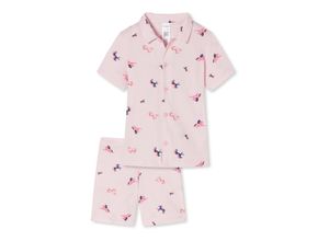 4007066222588 - Pyjama kurz Organic Cotton Knopfleiste Einhörner rosé - Girls World für Mädchen 9298104116128140