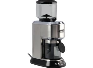 8004399331297 - DeLonghi Kaffeemühle Dedica KG520M 150 W Kegelmahlwerk 350 g Bohnenbehälter inkl Siebträgeradapter silberfarben