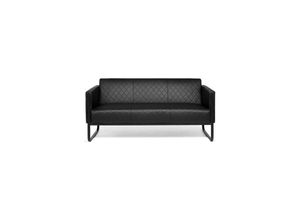 4260354050823 - Lounge Sofa ARUBA BLACK Kunstleder mit Armlehnen hjh OFFICE