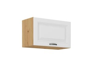 4260304598191 - Hängeschrank 60 cm Stilo Weiss + Eiche Artisan Küchenzeile Küchenblock Küche