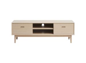 7435110797770 - TV Tisch Rosie teilmassiv Eiche weiss Fernsehschrank Hifi Wohnzimmer Schrank