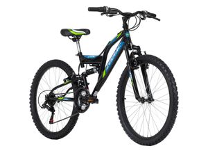 4250547531901 - KS Cycling Kinder-Mountainbike Fully 24 Zodiac schwarz-grün RH 38 cm