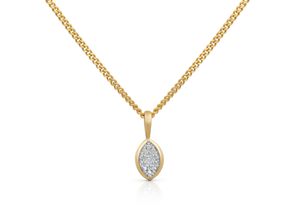 4006046347983 - Kette mit Anhänger 585 Gold Brillant 0030ct Halsketten Gr 42 45cm 003 ct Gold Länge 45 cm Breite 60 mm gelb (gelb weiß) Damen Ketten mit Anhänger