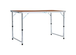 8719883767963 - Bonnevie - Klappbarer Campingtisch Aluminium 120 x 60 cm vidaXL390028