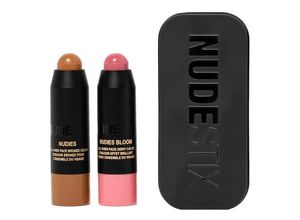 0839174010979 - - Pink Blush & Nude Bronze - Mini-creme-stick-duo - -nudies Pink Nude Blush 3pc Kit