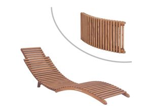 8718475707967 - Vidaxl - Sonnenliege Klappbar Massivholz Teak