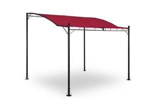 4250928672278 - Uni_gazebo_ 3X25R Anbaupavillon freistehend weinrot 26 x 3 m - Weinrot - Uniprodo