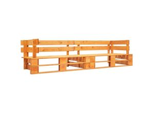 8719883709543 - Bonnevie - Garten-Palettensofa 2-Sitzer Honigbraun Holz vidaXL961655