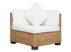 8719883760421 - Bonnevie - Ecksofa mit Auflagen Natur Rattan vidaXL536490