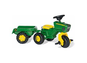 4006485052769 - John Deere Dreirad mit Anhänger mit Soundlenkrad Heckkupplung - Rolly Toys