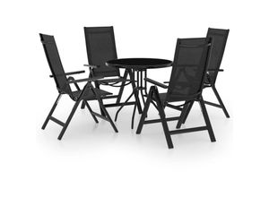 8720286407134 - vidaXL 5-tlg Bistro-Set Schwarz und Anthrazit