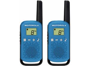 5031753007508 - Talkabout T42 - Tragbar - Two-Way Radio - PMR - 446 MHz - 16 Kanäle - schwarz und blau (Packung mit 2)