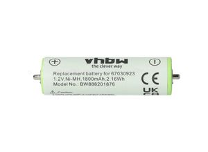 4064115997767 - Akku kompatibel mit Panasonic ER154 ER146 ER147 ER148 ER149 ER1510 ER1512 ER1612 Rasierer (1800 mAh 12 v NiMH) - Vhbw