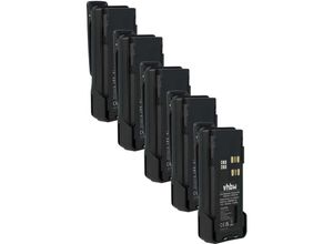 4068201580338 - 5x Akku Ersatz für Motorola PMNN4544 PMNN4543A PMNN4544A für Funkgerät Walkie Talkie (2600 mAh 74 v Li-Ion) + Gürtelclip - Vhbw