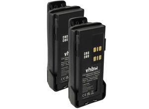 4069099577547 - 2x Akku kompatibel mit Motorola XPR7550e XPR7580e XPR7580 Funkgerät Walkie Talkie (3350 mAh 74 v Li-Ion) + Gürtelclip - Vhbw