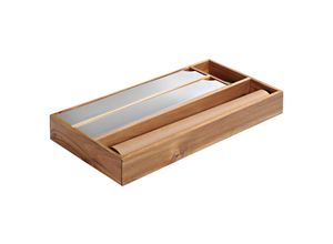 4000270921247 - Folienspender KESPER FOR KITCHEN & HOME Küchenrollenhalter beige (natur) Folienspender Rollenhalter und Küchenrollenhalter 100% FSC-zertifiziertes Akazienholz