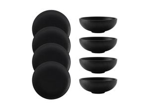 4001852070438 - MAXWELL & WILLIAMS Dinner-Set Caviar Black 8-teilig schwarz