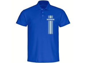 4068859049645 - multifanshop Poloshirt - Paderborn - Streifen - Druck weiß - Polo