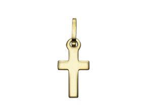 4006046278560 - Ketten-Anhänger VIVANCE 333 Gold Motiv Kreuz Schmuckanhänger Gr ONE-SIZE Gold 02 g gelb Damen Kettenanhänger Anhänger