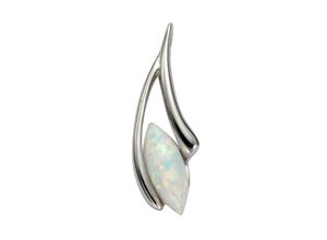 4006046282444 - Ketten-Anhänger VIVANCE 925 - Sterling Silber rhodiniert Opal Schmuckanhänger Gr ONE-SIZE Silber 925 (Sterlingsilber) 10 g weiß Damen Anhänger