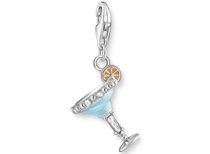 4051245551037 - Charm-Einhänger THOMAS SABO Cocktail blau 1930-041-7 Charms blau (silberfarben weiß hellblau orange weiß) Damen mit Zirkonia (synth)