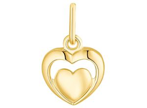 4056866001305 - Ketten-Anhänger AMOR Golden Heart 2013373 Schmuckanhänger Gr Gelbgold 375 031 g goldfarben (gelbgoldfarben) Damen Made in Germany