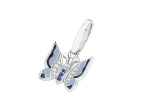 4007810740214 - Charm-Einhänger GIORGIO MARTELLO MILANO Schmetterling Silber 925 Charms blau Damen