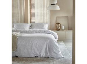 8719002194236 - Bettwäsche DAMAI Ebba mit Struktur-Effekt Gr B L 200 cm x 200 cm (1 St) B L 80 cm x 80 cm (2 St) Renforcé weiß (offwhite) Renforcé-Bettwäsche in eleganten Farben 100% Baumwolle mit Reißverschluss