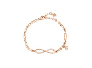 4056866068537 - Armband AMOR Infinity Unendlichkeitsschleife 2024147 Armbänder Gr Silber 925 (Sterlingsilber) rosegold (roségoldfarben weiß weiß) Damen Trachtenmode mit Zirkonia (synth)