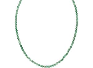 4262417891015 - Perlenkette Schmuck Geschenk Edelstein 23381 Halsketten Gr Edelstahl Länge 40 cm grün (edelstahlfarben grün) Damen mit Amethyst oder Aventurin