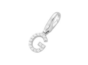 4007810743383 - Charm Buchstabe GIORGIO MARTELLO MILANO Buchstabe G Zirkonia Steine Silber 925 Charms weiß Damen