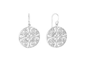 4006046381482 - Paar Ohrhänger ZEEME 925 Sterling Silber rhodiniert mit Zirkonia weiß Ohrringe Gr ONE-SIZE Silber 925 (Sterlingsilber) weiß (weiß weiß) Damen