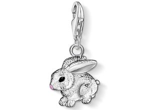 4051245048995 - Charm-Einhänger THOMAS SABO Hase 0819-007-12 Charms rosa (silberfarben schwarz rosa) Damen