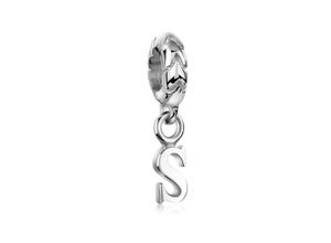 4056261088390 - Charm-Einhänger Buchstabe Bead Anhänger Initialen 925 Silber Charms Gr S S silberfarben (silber) Damen Charms