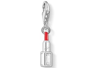 4051245455854 - Charm-Einhänger THOMAS SABO Roter Lippenstift 1801-041-27 Charms bunt (silberfarben weiß rot weiß) Damen mit Zirkonia (synth)