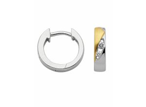 4065633616178 - Paar Ohrhänger ADELIA´S 1 925 Silber Ohrringe   Creolen mit Zirkonia Ø 134 mm Gr Damen Silber 925 (Sterlingsilber) silberfarben (silber) Damen 925 Sterling Silber mit Zirkonia Silberschmuck für