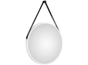 4250312114520 - - White Light Spiegel rund � 50 cm � runder Wandspiegel in matt wei� - Wandspiegel mit led - Badspiegel rund mit hochwertigen Aluminiumrahmen