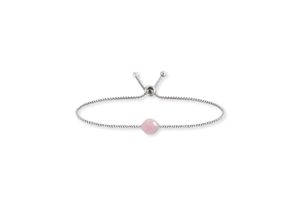 4260562166811 - Silberarmband ENGELSRUFER ERB-LILGEM-RQ Armbänder Gr Silber 925 (Sterlingsilber) bunt (silberfarben pink pink) Damen mit Rosenquarz