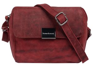4260664847397 - Umhängetasche BRUNO BANANI Damen Gr B H T 17cm x 15cm x 4cm onesize rot Leder unifarben Taschen echt Leder