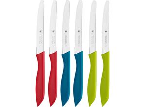 4000530699558 - Messer-Set Küchenmesser Kochmesser-Sets bunt (rot blau grün) Küchenmesser-Sets mit Doppelwellenschliff