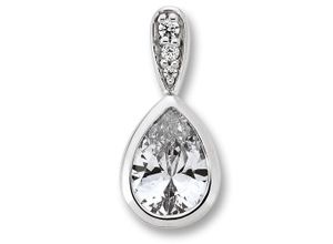 4069415443129 - Ketten-Anhänger Zirkonia Anhänger aus 925 Silber Schmuckanhänger Gr mit Zirkonia Silber 925 (Sterlingsilber) silberfarben (silber) Damen Silber Schmuck