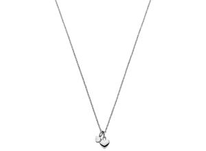 4260754070582 - Kette mit Anhänger Schmuck Geschenk Herz und Solitär 2149-Necklace-Brave Halsketten Gr Edelstahl Länge 55 cm silberfarben (edelstahlfarben kristallweiß) Damen mit Zirkonia (synth)