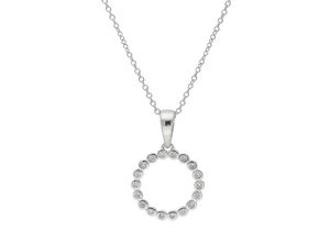 9008005261441 - Kette mit Anhänger VIVANCE sparkling Halsketten Gr Silber 925 (Sterlingsilber) silberfarben (silber 925) Damen