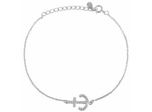 4065633561553 - Armband ADELIA´S Damen Anker aus 925 Silber mit Zirkonia 20 cm Armbänder Gr 20 Silber 925 (Sterlingsilber) silberfarben (silber) Damen