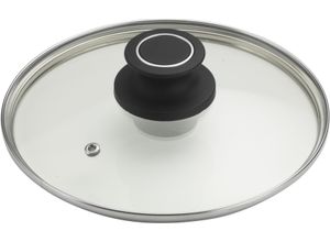 8007163266849 - Deckel PINTINOX Power Gr Ø 24 cm schwarz (transparent edelstahlfarben schwarz) Pfannendeckel Topfdeckel Glas mit Kunststoffknauf spülmaschinengeeignet