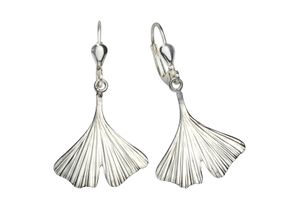 4006046226028 - Paar Ohrhänger VIVANCE 925 - Sterling Silber Ginkgo Ohrringe Gr ONE-SIZE Silber 925 (Sterlingsilber) weiß Damen Ohrhänger